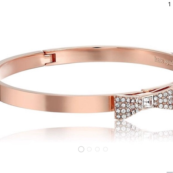 kate spade | Jewelry | Kate Spade Rose Gold Pave Bow Bracelet | Poshmark